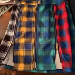 Dolls Kill | Skirts | Dolls Kill Plaid Patchwork Zipper Mini Skirt And ...